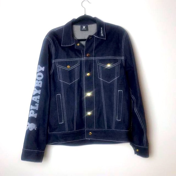 PLAYBOY | Jackets & Coats | Joy Rich X Playboy Collar Jean Jacket ...